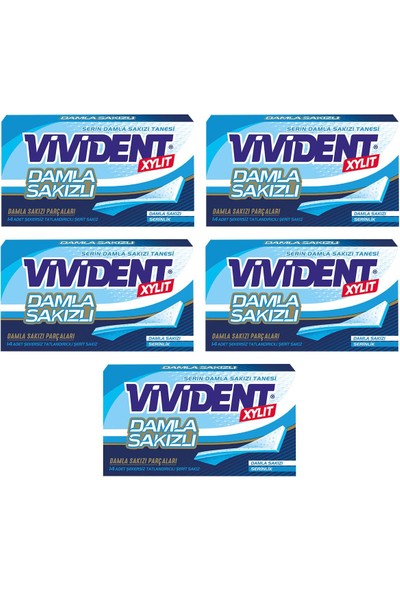 Vivident Cüzdan Damla Sakızlı 26 gr - 5 Adet