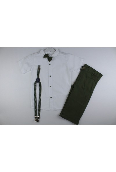 Sevimli Baby Store Erkek Çocuk Beyaz Gömlekli Papyon ve Pantolon Asıklı Kaprili Takım Sevimli Baby Store Erkek Çocuk Beyaz Gömlekli Papyon ve Pantolon Asıklı Kaprili Takım