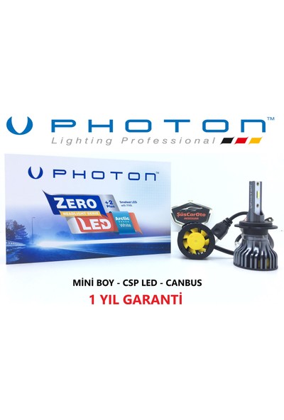 Photon Zero +2 Plus Yeni Nesil Mini Csp LED Xenon Şimşek Etkili Soğutuculu Slim Zenon 6000K H7 Photon Zero +2 Plus Yeni Nesil Mini Csp LED Xenon Şimşek Etkili Soğutuculu Slim Zenon 6000K H7
