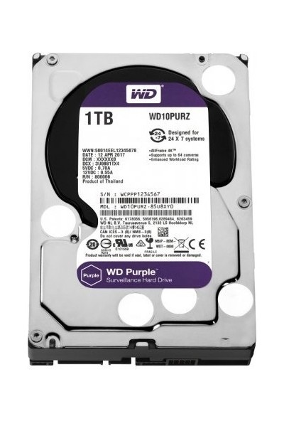 WD 1tb Wd Purple Sata 6gb/s 64MB Dv 7X24 WD10PURZ WD 1tb Wd Purple Sata 6gb/s 64MB Dv 7X24 WD10PURZ