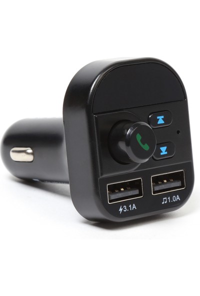 Kensa Bluetooth Araç Kiti Fm Transmitter Çift USB Girişli 3.1A Kensa Bluetooth Araç Kiti Fm Transmitter Çift USB Girişli 3.1A