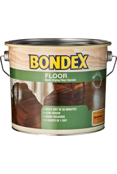 Bondex Floor Varnish - Su Bazlı Parke Cilası - Yarı Parlak (5 Lt) Bondex Floor Varnish - Su Bazlı Parke Cilası - Yarı Parlak (5 Lt)