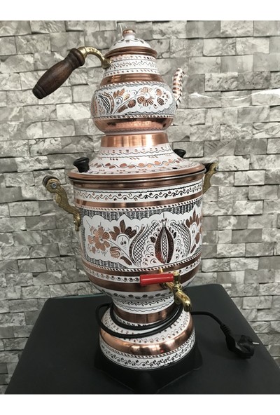 Erzincan Bakır Elktrikli El Işlemeli Bakır Semaver 5 Lt -MWJA60034 Erzincan Bakır Elktrikli El Işlemeli Bakır Semaver 5 Lt -MWJA60034