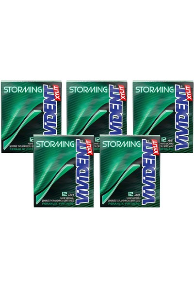 Vivident Storming Sakız Nane Aromalı 33 G - 5 Adet Vivident Storming Sakız Nane Aromalı 33 G - 5 Adet