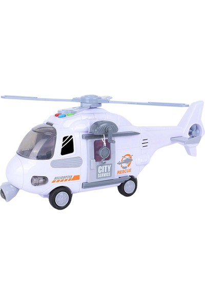 Dolity Simülasyon Helikopter Döküm Playset Uçaklar Oyuncak Erken Öğrenme Yaş 3+ Beyaz (Yurt Dışından)
