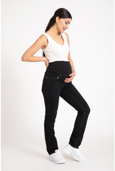 Siyah Pantolon Kanvas Hamile