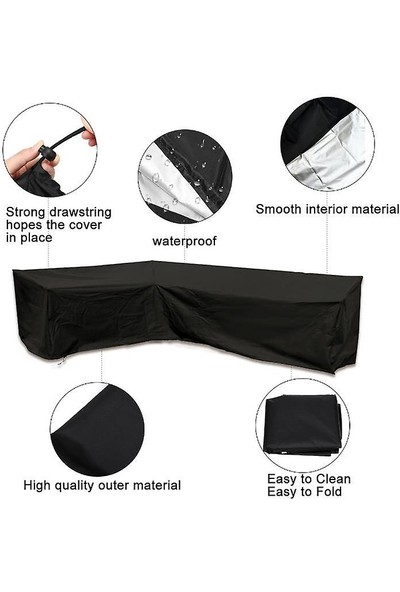 Generic 300 * 300 * 98cm 100% Su Geçirmez 600D Kanepe Kılıfı - Siyah (Yurt Dışından) Generic 300 * 300 * 98cm 100% Su Geçirmez 600D Kanepe Kılıfı - Siyah (Yurt Dışından)