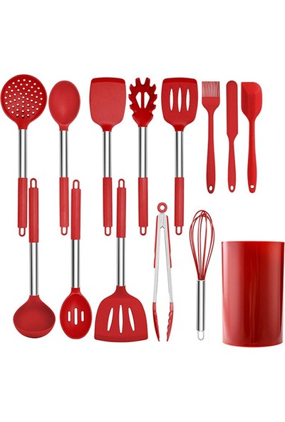 14 Adet Paslanmaz Çelik + Silikon Turner Çorba Kaşık Süzgeç Makarna Sunucu Kazıyıcı Yumurta Çırpıcı Pişirme Eşyaları Set Mutfak Gadget'ları | Pişirme Aracı Setleri 14 Adet Paslanmaz Çelik + Silikon Turner Çorba Kaşık Süzgeç Makarna Sunucu Kazıyıcı Yumurta Çırpıcı Pişirme Eşyaları Set Mutfak Gadget'ları | Pişirme Aracı Setleri