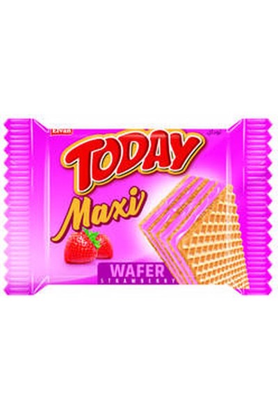 Elvan Today Maxi Çilekli Gofret 38 gr x 24’lü