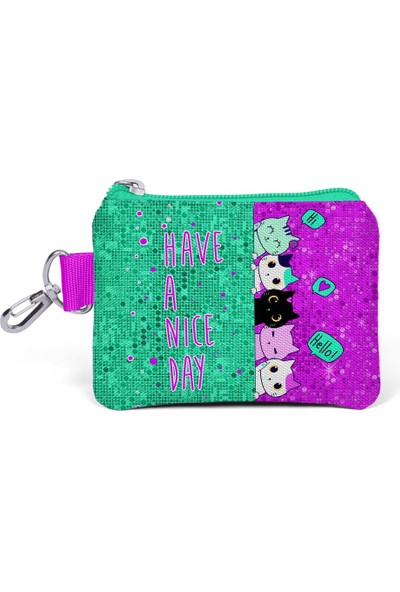 Coral High Kids Pembe Su Yeşili Simli Bozuk Para Çantası 21795 Coral High Kids Pembe Su Yeşili Simli Bozuk Para Çantası 21795