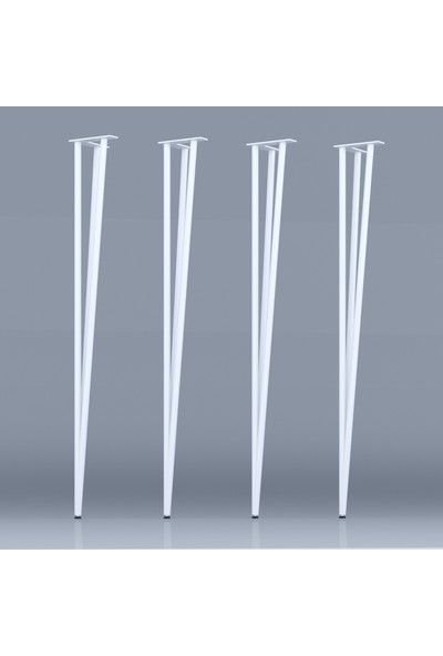 File Metal Masa Ayakları 4 Adet Beyaz Renk File Ev File Metal Masa Ayakları 4 Adet Beyaz Renk File Ev