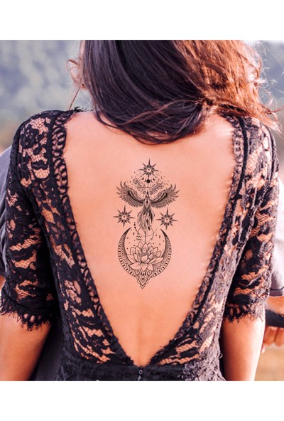 Phoenix Mandala Anka Geçici Dövme Phoenix Mandala Anka Geçici Dövme