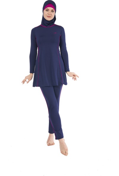 Estiva Kadın Tam Kapalı Tesettür Mayo - Lacivert