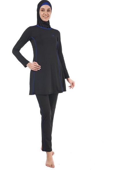 Estiva Kadın Tam Kapalı Tesettür Mayo - Siyah