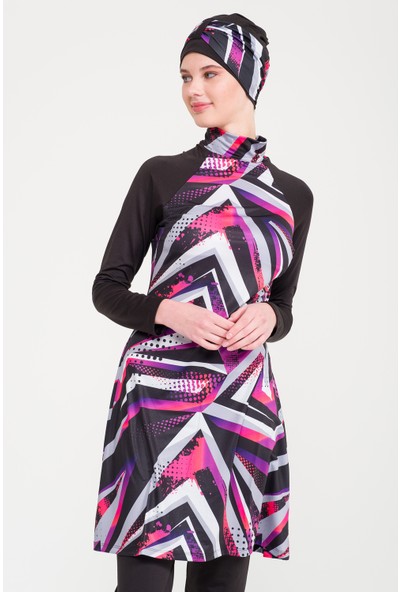 Armare Kadın Tam Kapalı Tesettür Mayo - Siyah