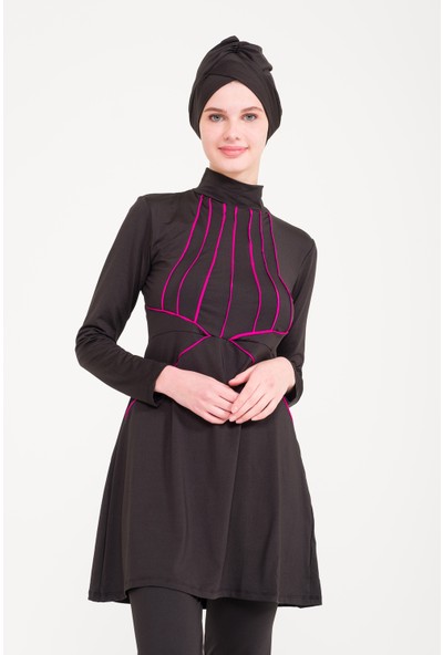 Armare Kadın Tam Kapalı Tesettür Mayo - Siyah