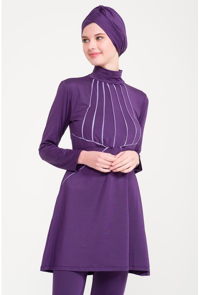 Armare Kadın Tam Kapalı Tesettür Mayo - Mor