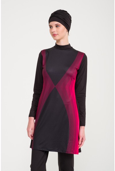 Estiva Armare Kadın Tam Kapalı Tesettür Mayo - Siyah