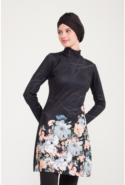 Armare Kadın Tam Kapalı Tesettür Mayo - Siyah
