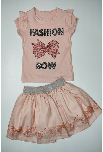 Neon Kids Fiyonk ve Leopar Etekli Kız Takım Neon Kids Fiyonk ve Leopar Etekli Kız Takım