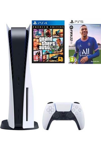 Playstation 5 ( Ithalatçı Garantili) + Ps5 Fifa 22 + Gta V