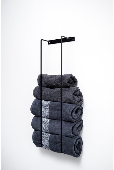 Lara Line Dekoratif Duvar Tipi Havlu Rafı - Banyo Havlu Tutucusu - Mat Siyah Lara Line Dekoratif Duvar Tipi Havlu Rafı - Banyo Havlu Tutucusu - Mat Siyah