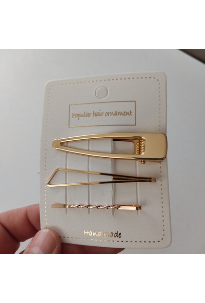 2k E-Ticaret Kadın Yan Toka Seti 3'lü