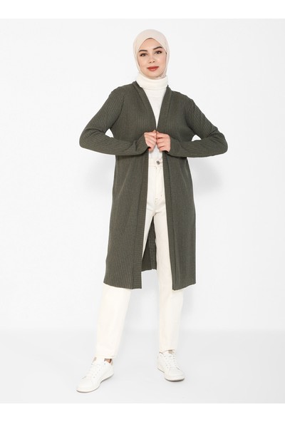 Tavin Pamuklu Hırka - Haki - Tavin