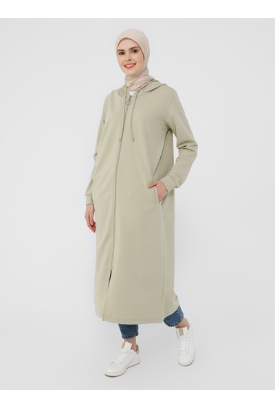 Refka Fermuarlı Spor Kap - Soft Yeşil - Refka