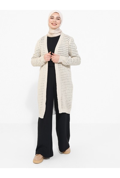 Tavin Düz Renk Triko Hırka - Bej - Tavin Tavin Düz Renk Triko Hırka - Bej - Tavin