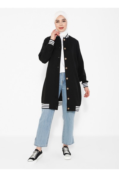 Tavin Doğal Kumaşlı Düğmeli Kap - Antrasit - Tavin Tavin Doğal Kumaşlı Düğmeli Kap - Antrasit - Tavin