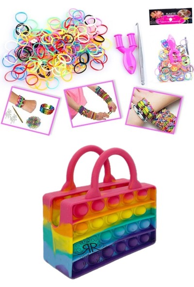 Roseroi Popit Mini Çanta ve Oyuncak Bileklik Yapma Seti
