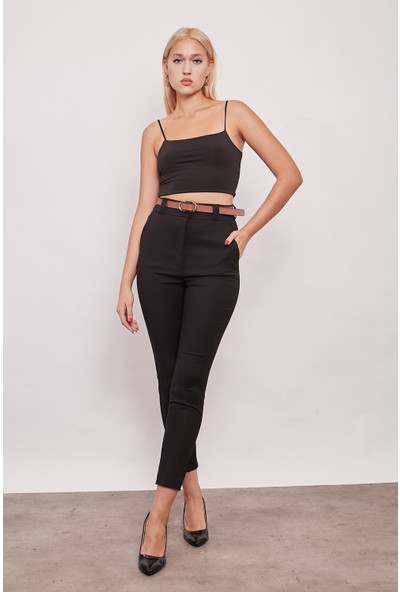 Jument 40038 Kadın Kanvas Pantolon Siyah