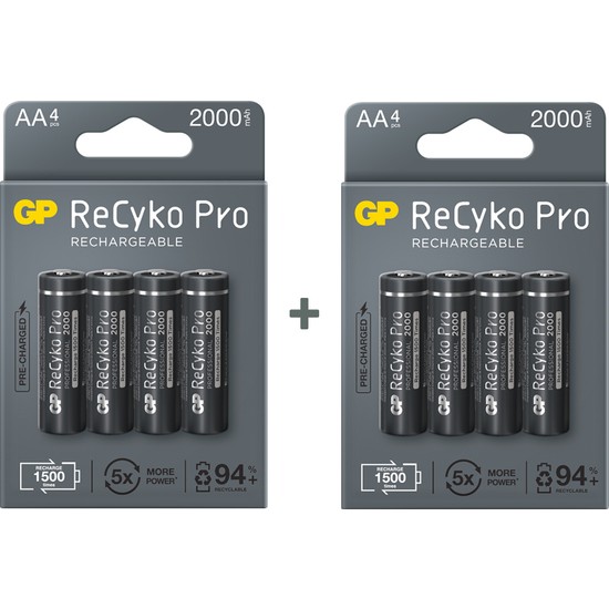 Gp Recyko Pro 2000 Mah Aa Kalem 8'li Şarj Edilebilir Pil Fiyatı