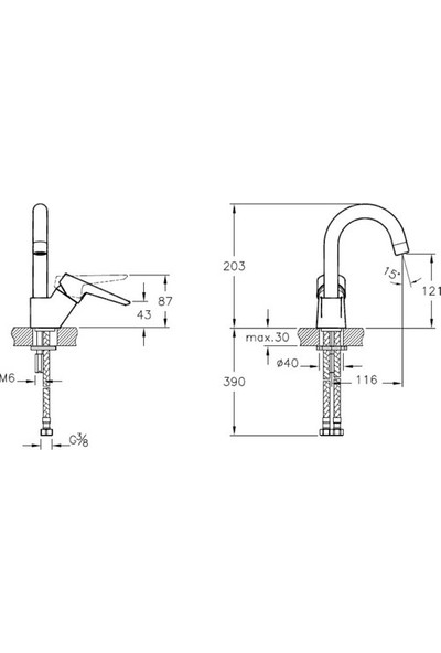 Artema Solid S Lavabo Bataryası Döner Borulu