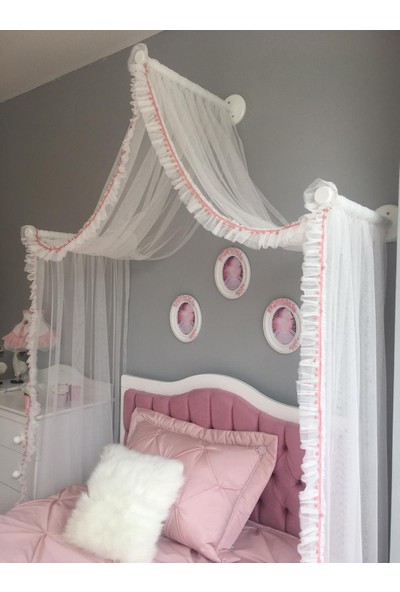 Trend Oda Genç Odası Butik Cibinlik Linda Ekru Fırfırlı (3 Çubuk Uyumlu) Sadece Tül Trend Oda Genç Odası Butik Cibinlik Linda Ekru Fırfırlı (3 Çubuk Uyumlu) Sadece Tül