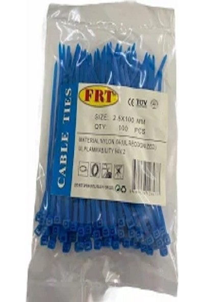 Kartal Marin Plastik Kablo Bağı & Cırt Kelepçe Mavi 2.5 x 100 100 Adet Kartal Marin Plastik Kablo Bağı & Cırt Kelepçe Mavi 2.5 x 100 100 Adet