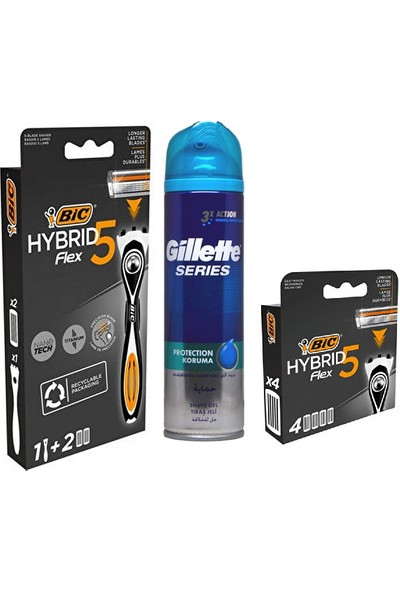 Bic Flex 5 Hybrid Erkek Bakım Fırsat Seti Bic Flex 5 Hybrid Erkek Bakım Fırsat Seti