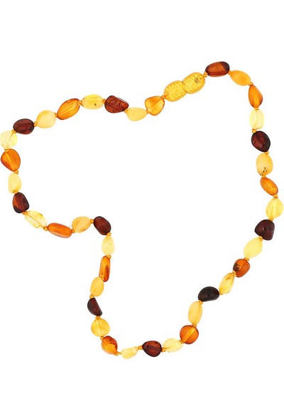 Gumush Bebek Damla Kehribar Diş Kolye