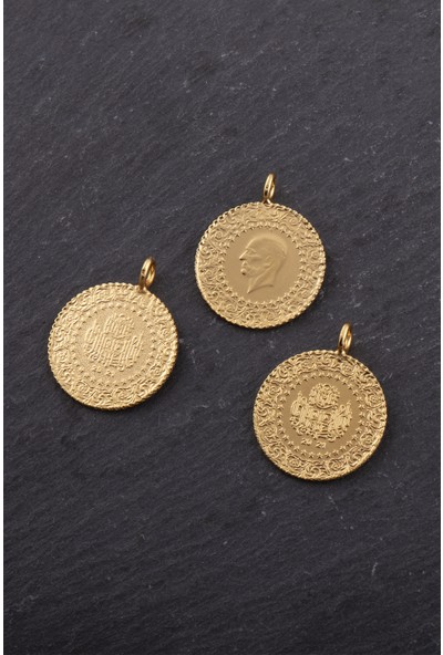 Liya Takı 22 Ayar Has Altın Kaplama Çeyrek Altın (3 Adet) Liya Takı 22 Ayar Has Altın Kaplama Çeyrek Altın (3 Adet)