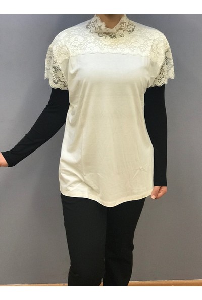 Arancia Kadın Kısa Kollu Dantelli Boğazlı Body Arancia Kadın Kısa Kollu Dantelli Boğazlı Body