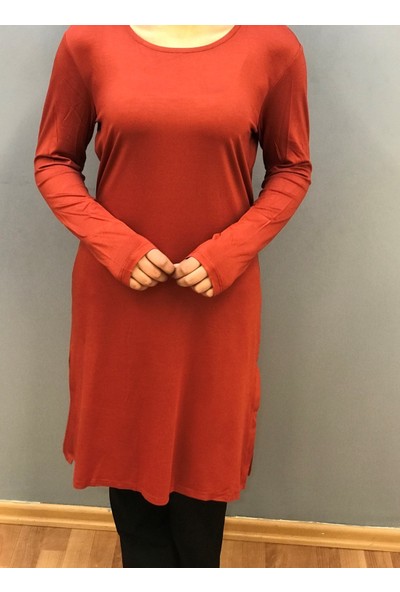 T'Dee Tdee Kadın Penye Kumaş Uzun Tunik