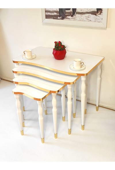 Antakya Mobilyası Antioch 4 Lü Zigon Sehpa Mdf Üst Tabla - Ağaç Malzeme Ayak Antakya Mobilyası Antioch 4 Lü Zigon Sehpa Mdf Üst Tabla - Ağaç Malzeme Ayak