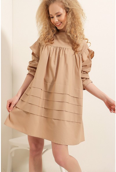 Hakke Dirsek Fırfır Katkat Tunik Hakke Dirsek Fırfır Katkat Tunik