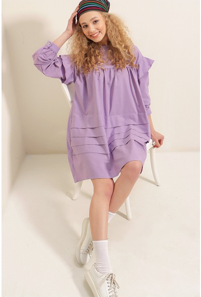 Hakke Dirsek Fırfır Katkat Tunik Hakke Dirsek Fırfır Katkat Tunik