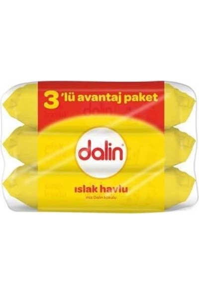 Dalin Islak Havlu Mendil Klasik 56 Yaprak 3'lü