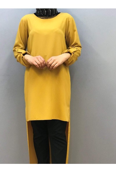 T'Dee Kadın Arkası Fermuar Detaylı Uzun Tunik