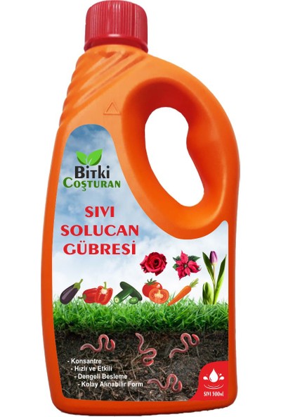 Bitki Coşturan Sıvı Solucan Gübresi 500 ml Bitki Coşturan Sıvı Solucan Gübresi 500 ml
