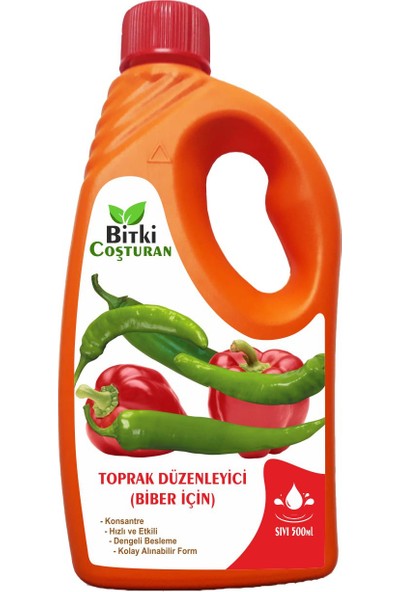 Bitki Coşturan Biber Için Toprak Düzenleyici Bitki Besini Sıvı Gübre Konsantre 500 ml Bitki Coşturan Biber Için Toprak Düzenleyici Bitki Besini Sıvı Gübre Konsantre 500 ml