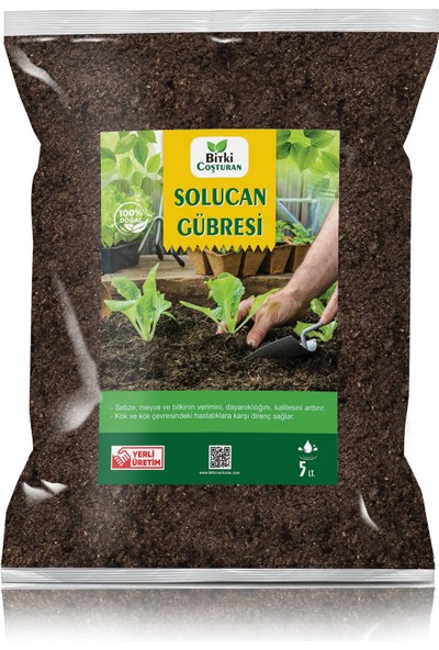 Bitki Coşturan Bahçe Solucan Gübresi 5 Litre Toprak Düzenleyici